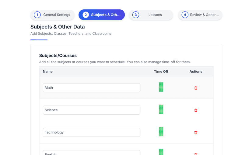 Make Timetable Online Free | TimetableMaster - School Scheduling Made Easy