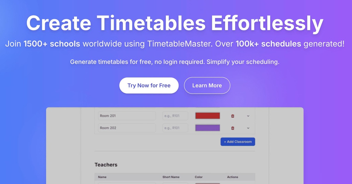 Online School Timetable Generator | Create Schedules in Minutes ... Online School Timetable Generator | Create Schedules in Minutes ...